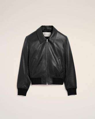 Ami Blouson noir en cuir dagneau Noir - XXL - Homme