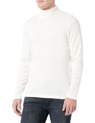 s.Oliver Herren Langarmshirt mit Rollkragen White, XXL