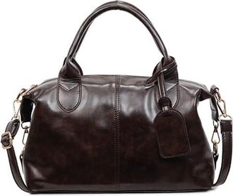 Generic Sac &agrave; main en polyur&eacute;thane avec poign&eacute;e sur le dessus - Couleur unie - Style moto - Avec fermeture &eacute;clair - Grande taille - Pour le travail, les voyag