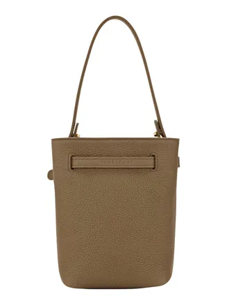 Longchamp Womens Handbag Green Calf Leather Bag