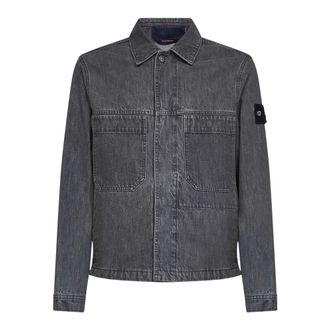 Stone Island Biker Jacket - - Jackets - Herren - Grau - XL