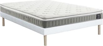 Vente-Unique Ensemble 160 x 200 cm sommier tapissier + Matelas Ressorts ensach&Egrave;s et Accueil m&Egrave;moire de Forme &Egrave;p.21cm - VITOGO de YSME
