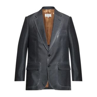 Maison Margiela Homme, Vestes, Gris, Taille: XS Blazer avec finition brute