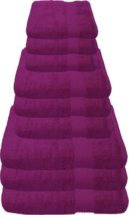 Julie Julsen 9 TLG Handtuchset 3 Badetücher 3 Handtücher 3 Gästetücher Reine Baumwolle über 30 Farben Fuchsia