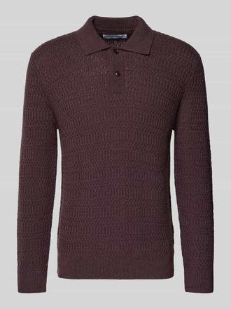 Samsøe & Samsøe Strickpullover aus Woll-Mix mit Polokragen Modell CAIDEN