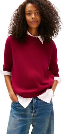 Tommy Jeans Damen Tjw Essential Crew Sweater EXT Dw0Dw20159 Pullover, Purple (Lavish Cerise), M