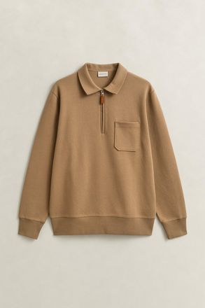 GANT Herren Sweatshirt mit Rei&szlig;verschlusskragen aus Romanit (XXXL) WARM KHAKI