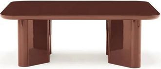 Gabrielle Paris Table basse en bois laqu&eacute; et plateau en verre Thelma Gabrielle Paris