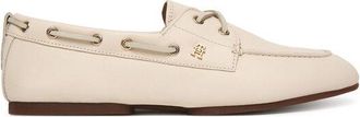 Tommy Hilfiger Halbschuhe Th Sleek Leather Boat Shoe FW0FW09148 &Eacute;cru
