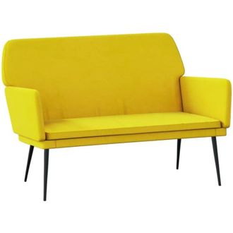 vidaXL Sitzbank Gelb 108x79x79 cm Samt vidaXL