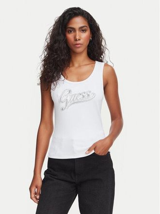 Guess Top W6YP30 K4380 Wei&szlig; Slim Fit