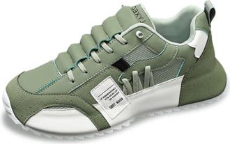 Generic Qynthra Baskets Mode Semelle &eacute;paisse Homme, empi&egrave;cements en PU & Mesh, Semelle PVC l&eacute;g&egrave;re, Chaussures Sport pour Marche & entra&icirc;nement,Vert,47 EU