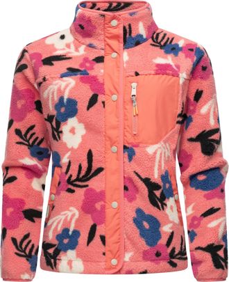 Ragwear Damen Plüschjacke Appopis Print Coral Gr. 3XL