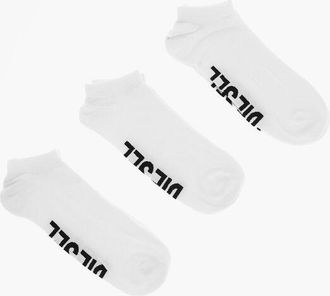 Diesel Set of 3 Pairs of Solid-Color Socks with Contrast Logo size M