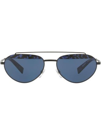 Alain Mikli Sonnenbrille mit rundem Gestell - Schwarz