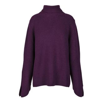 Forte_Forte Wollmischung Stricktop - - Knitwear - Damen - Lila - L