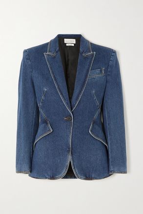 Alexander McQueen Denim Blazer - Blue