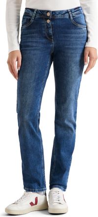 Cecil Straight Leg Jeans mid Blue Used wash 36