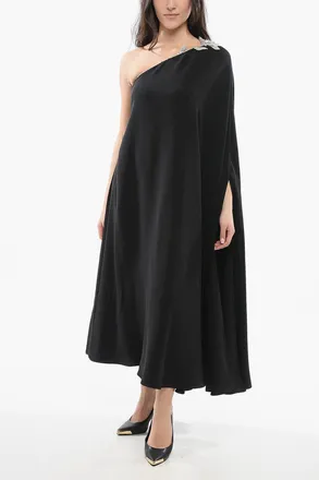 Valentino Ein-Schulter-Kleid Aus Seide Mit Pailletten Valentino