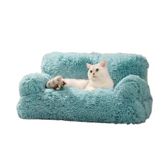 Generic Weiches, beruhigendes Haustiersofa, Katzensofa aus Baumwollfleece, Katzenbett mit abnehmbarem, waschbarem Bezug und Rutschfester Unterseite f&uuml;r kleine