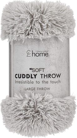 Catherine Lansfield Kuscheliger Überwurf - schwarz, Polyester, Silber, 25 x 32 x 25 cm