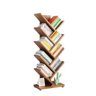 Generic Baumf&ouml;rmiges B&uuml;cherregal, vertikales B&uuml;cherregal, schmales B&uuml;cherregal, geeignet for Wohnzimmer und Arbeitszimmer, kann CDs, Filme und B&uuml;cher aufbewah