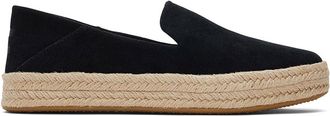 Toms Herren Slipper Schuhe Santiago Espadrille Canvas Freizeit Elegant Slip-Ons Uni Santiago schwarz-grau Canvas