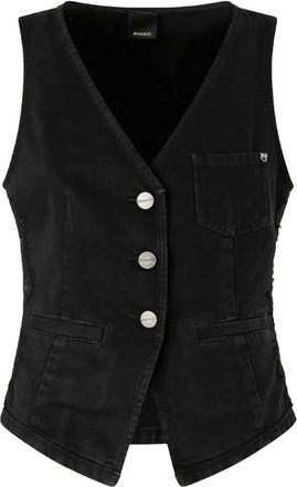 Pinko Pinko, Femme, Vestes, Noir, Taille: 38 FR Gardener Gilet