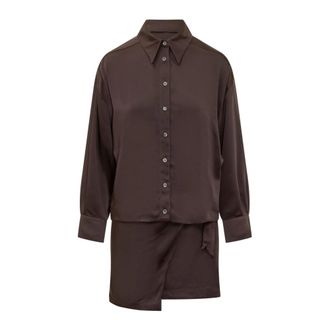 Pinko Asfodelo Abito Twill - - Dresses - Damen - Braun - L