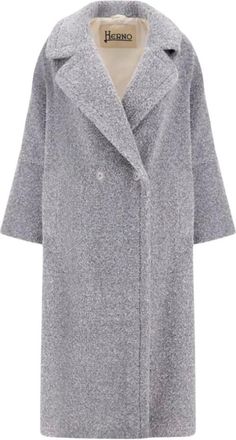 Herno Femme, Manteaux, Gris, Taille: 34 FR Manteau Teddy M&eacute;lange
