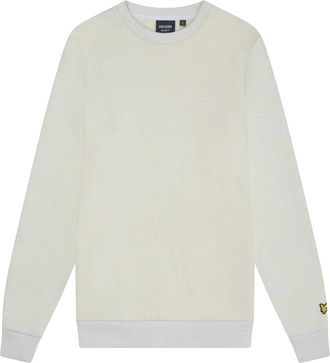 Lyle & Scott Sweatshirt Rundhalsausschnitt bestickt f&uuml;r Herren (Blau/Wei&szlig;)