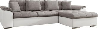 Mirjan24 Ecksofa Diana, Eckcouch mit Bettkasten und Schlaffunktion, Elegante Couch, Polsterecke Sofa, Couchgarnitur, Schlafsofa, Bettsofa (Soft 017 + Lawa 05, 