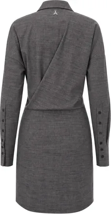 Patrizia Pepe Grey Flannel Wrap Shirt Dress - Grey