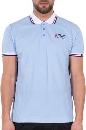 Alpha Industries Contrast Polo Poloshirt für Herren Light Blue