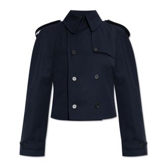 Alexander McQueen Kurze Doppelreiher-Jacke - - Jackets - Damen - Blau - S