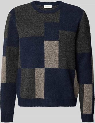Casual Friday Regular Fit Strickpullover mit gerippten Abschl&uuml;ssen