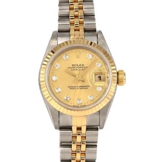 Rolex Pre-owned Datejust Acier inoxydable Automatique - Femme - Pre-owned - Jaune - Taille: ONE Size