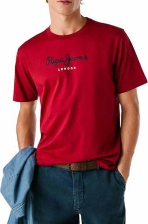 Pepe Jeans London T-Shirt Eggo N pour Homme, Rouge (Merlot Red), XL, Rouge (Merlot Red), XL
