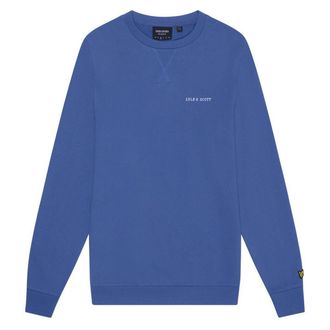 Lyle & Scott Rundhalsausschnitt Sweatshirt f&uuml;r Herren Loopback (Blau)