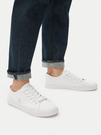 Calvin Klein Jeans Sneakers aus Stoff Ess Vulc Low Mg Canvas YM0YM01209 Wei&szlig;