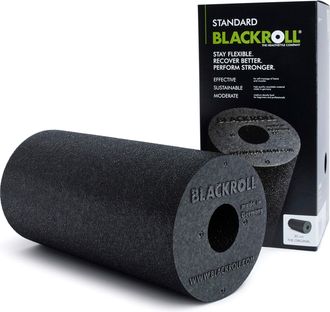 BLACKROLL STANDARD Faszienrolle (30 x 15 cm), Fitness-Rolle zur Selbstmassage von Rücken und Beine, effektive Massagerolle für funktionales Training, mittlere H