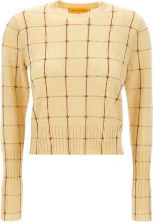 Guest In Residence Femme, Pulls, Jaune, Taille: 40 FR Shrunken Checker Crew