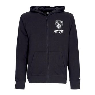 New Era Brooklyn Nets Leichter Kapuzenpullover - - Sweatshirts & Hoodies - Herren - Schwarzk - XL