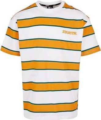 Starter Black Label Starter Black Label Homme Starter Logo Striped Tee T-Shirt Not Applicable, Blanc/Jaune, M