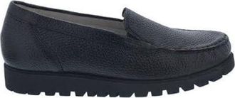 Waldläufer Hegli 549512-199-001 Chaussures à semelle profilée en cuir de cerf Noir Largeur H, Tons de noir, 42 EU Large