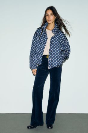 Gerard Darel Doudoune &agrave; monogramme - AMAR - Marine