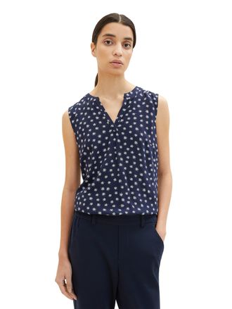 Tom Tailor Damen 1037428 Bluse, 32705 - Navy Dandelion Design, 32