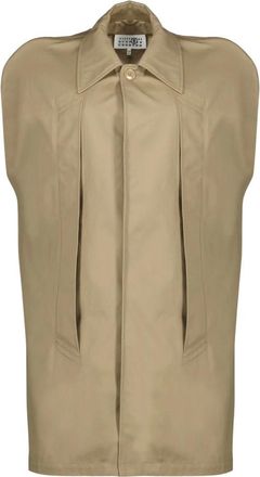 Maison Margiela Femme, Vestes, Beige, Taille: 36 FR Waterproof Cotton Cape Coat
