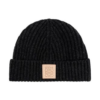Loewe Bonnet en Cachemire - Femme - Accessoires - Noir - Taille: ONE Size