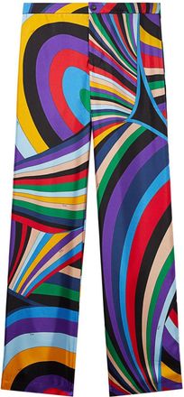 Pucci Seidenhose mit Iride-Print - Schwarz